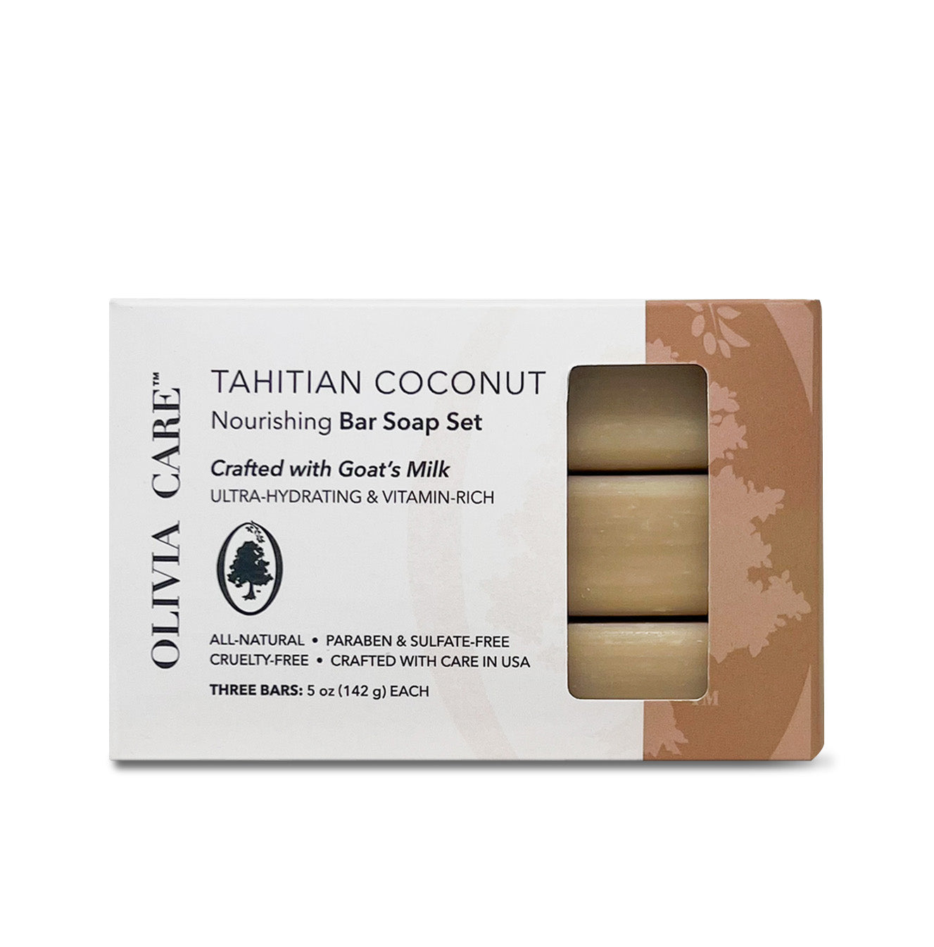 Tahitian Coconut Bar Soap - Set of 3
